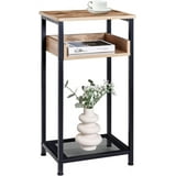Tall Side Table, 30 inch High End Table, Small Entryway Table, Bedside ...