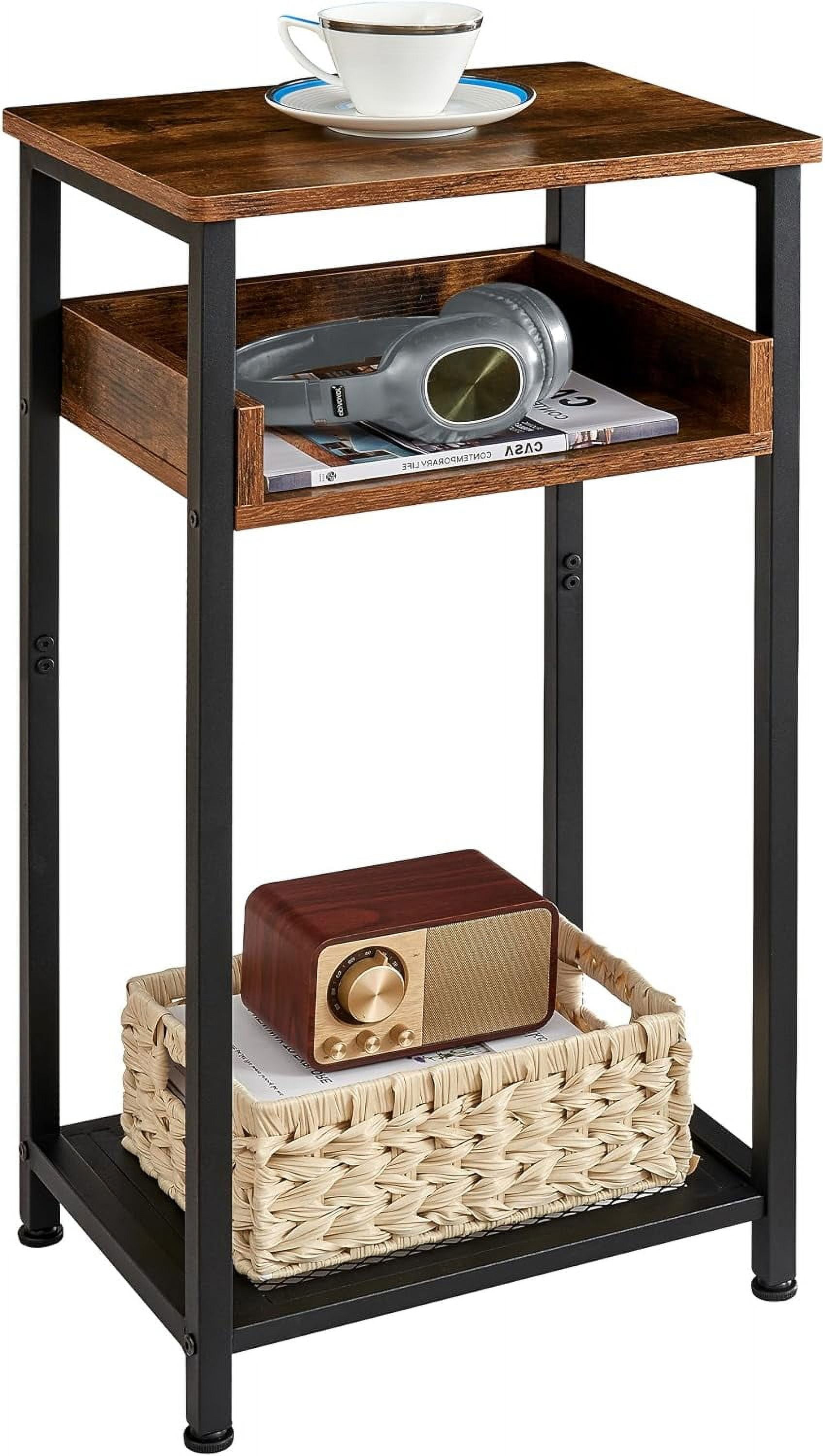 Tall Side Table, 30 inch High End Table, Small Entryway Table, Bedside ...