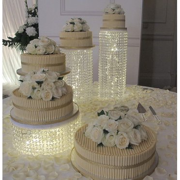 BalsaCircle 29 in Gold 12 Arm Tiered Round Metal Cupcake Holder Dessert ...