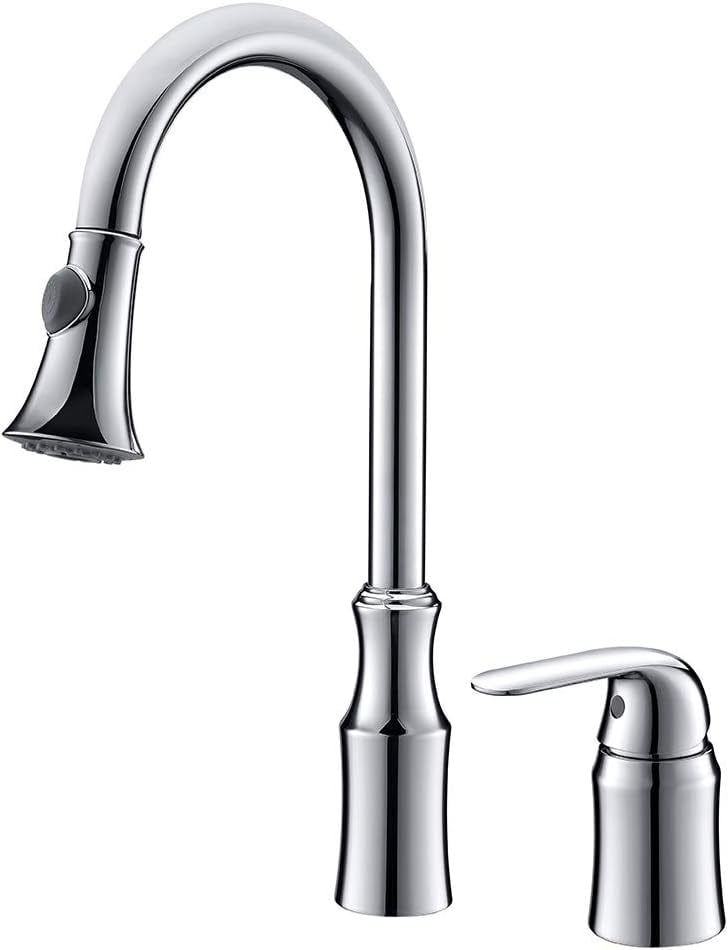 Tall Spring Kitchen Faucets Pull Down Sprayer Kitchen Faucet Single ...