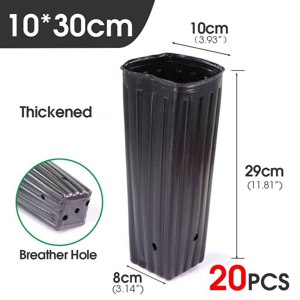 Tall Square Plants Grow Cup Soft Black Plastic Breathable Seedlings Bag ...