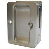 Tall Square Pocket Door Lock, Passage (Hall/Closet) Latch, Satin Nickel ...