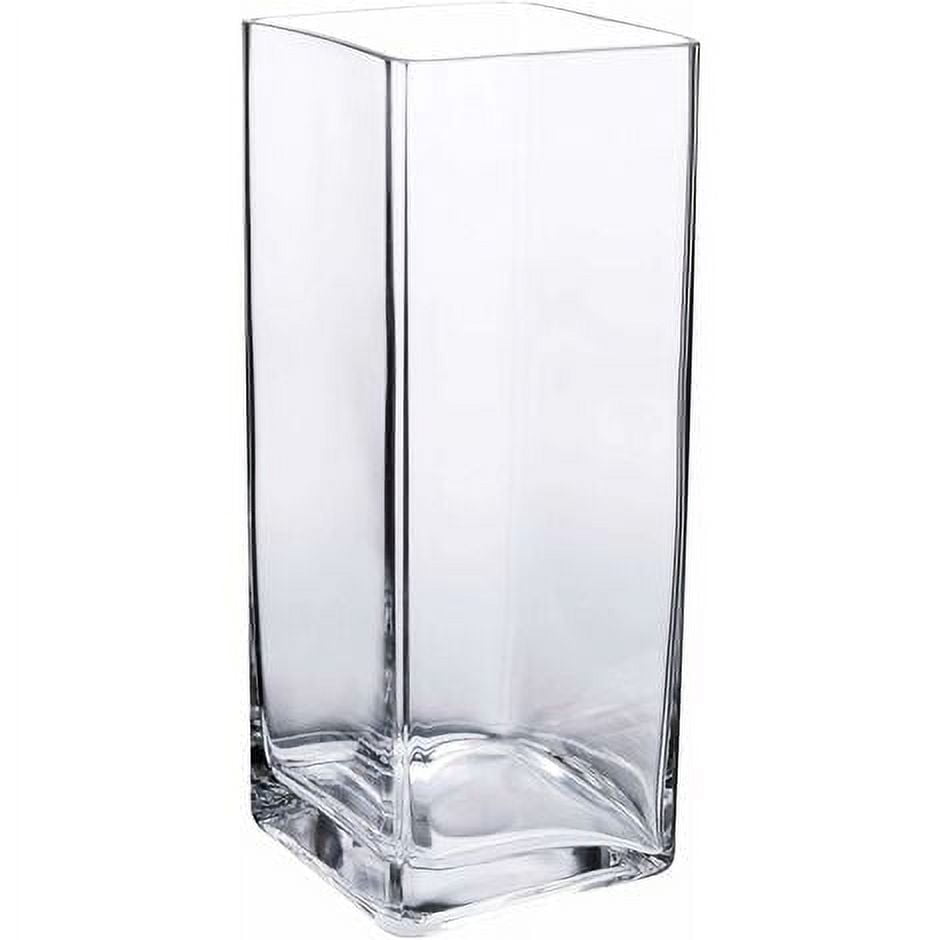 Tall Square Vase Home Decorative Flower Glass Vase Wedding Party ...
