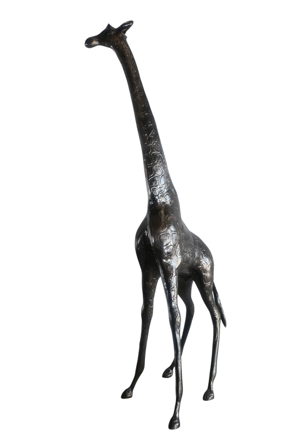 Tall Standing Giraffe Handcrafted Aluminum Safari Statue 19"x11"x49"H ...