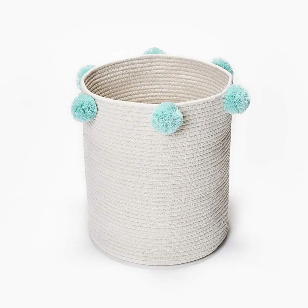 Tall Storage Bins, Macrame Decorative Basket with Multi-use Organizer ...
