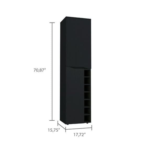Tall Storage Unit | Seven Cubbies and Two-Door Design | Particle Board ...