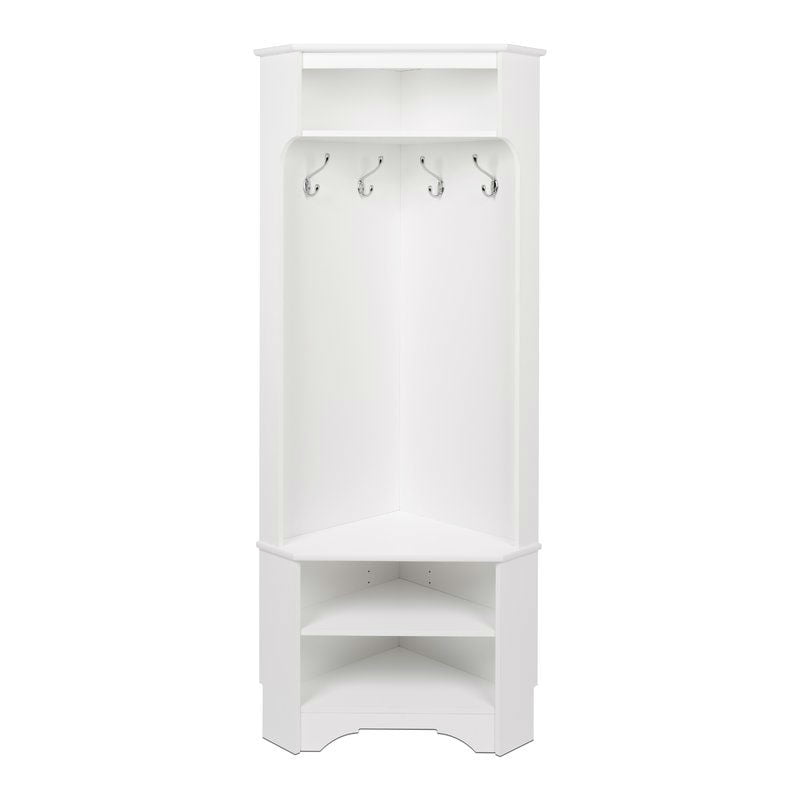 Tall Sturdy Entryway Corner Hall Tree White - Walmart.com