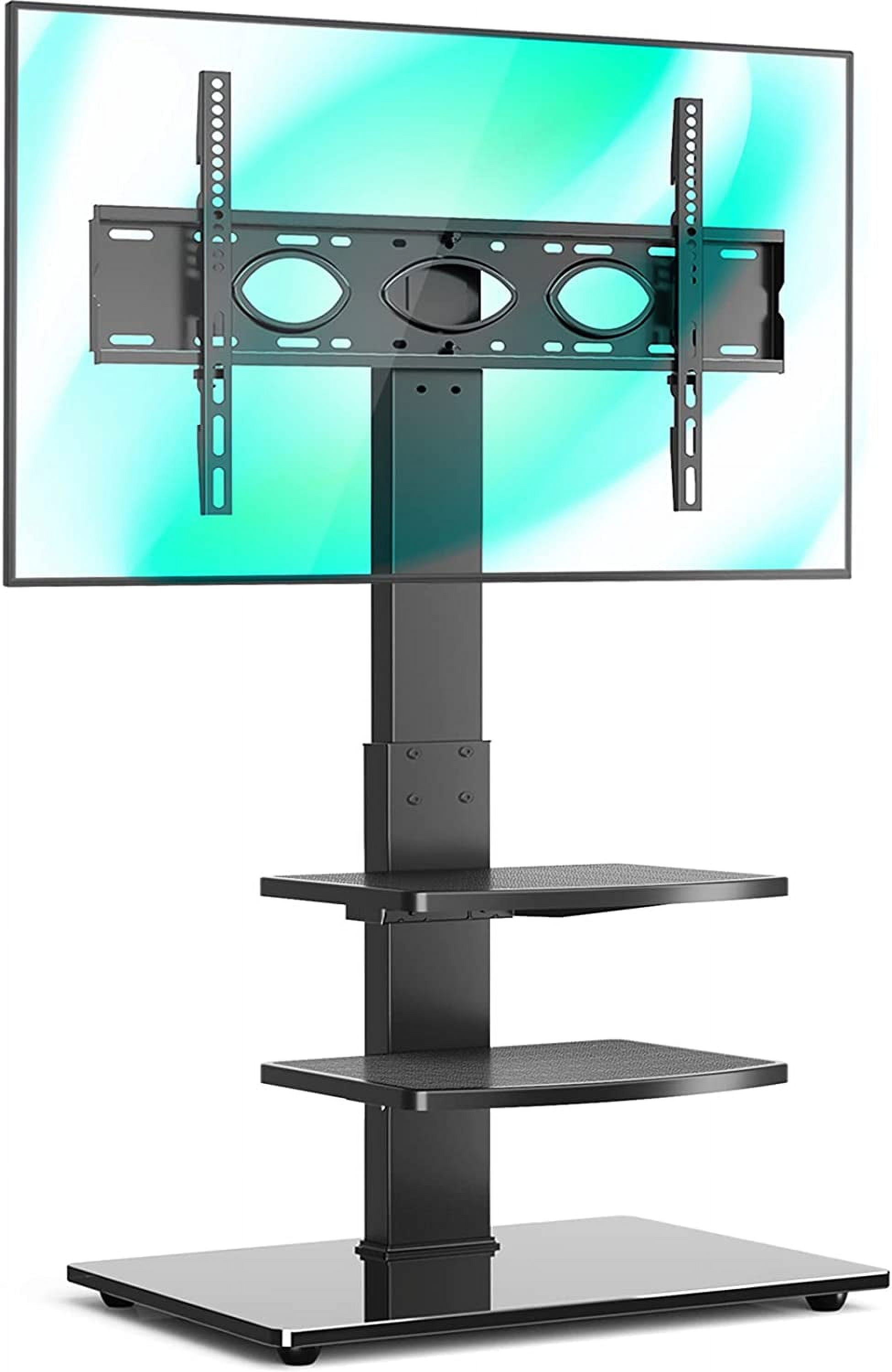 Tall Swivel Floor TV Stand with 3 Shelves TV Stand Mount for Most 32 37 ...