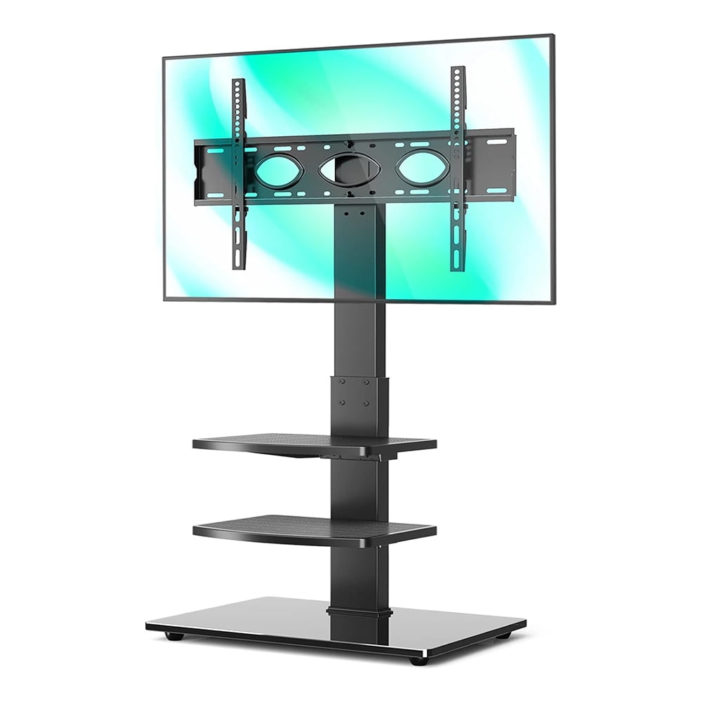 Tall Swivel Floor TV Stand with 3 Shelves TV Stand Mount for Most ...