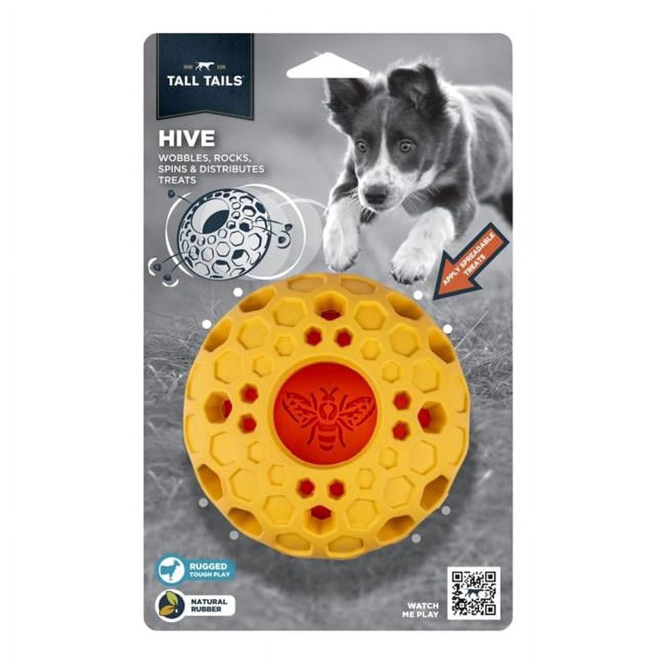 Tall Tails 022266178248 5 in. Natural Rubber Bee Hive Dog Toy - Walmart.com