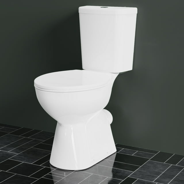 "Tall Toilet Elongated 18"" Dual Flush Rear Outlet, Soft Close Seat ...