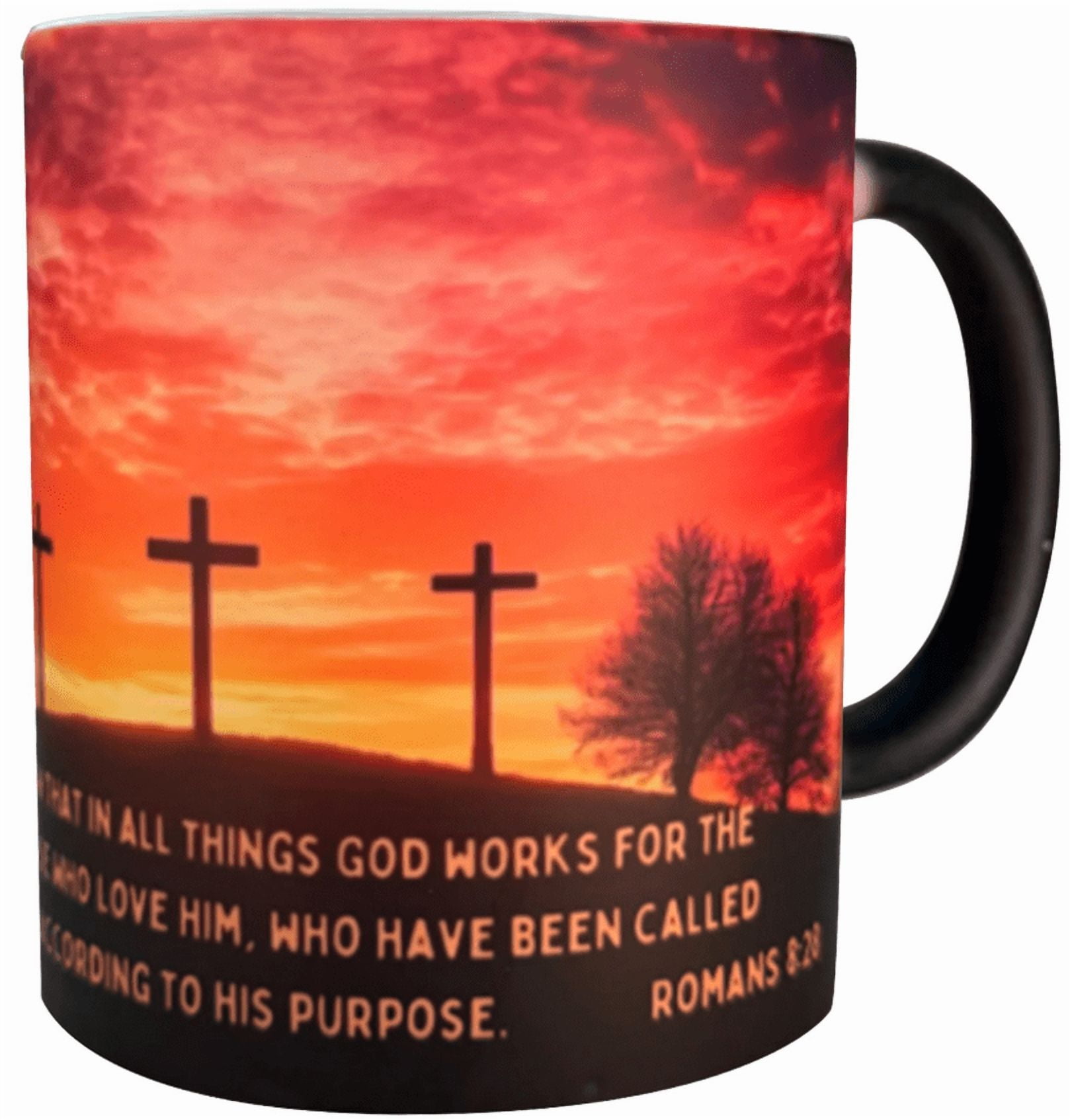Tall Wooden Cross Color Changing Mugs Beautiful Christian Cross on a ...