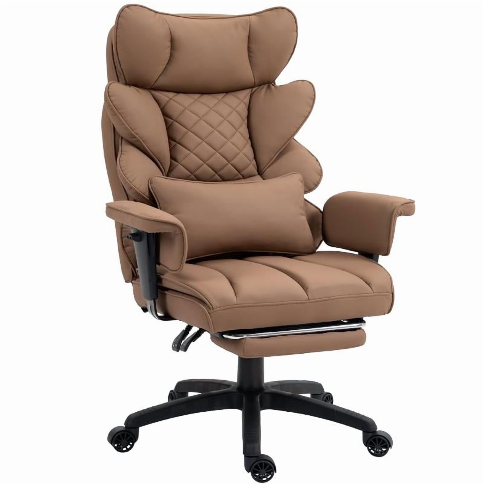 Tall office chair with pocket spring cushion and lumbar support, high ...