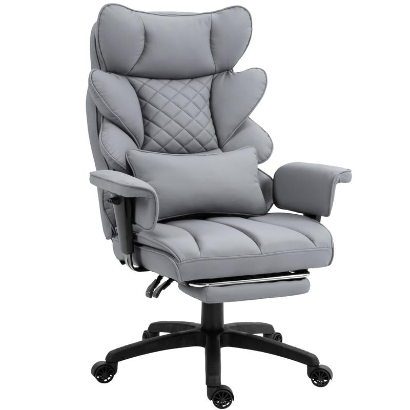 Tall office chair with pocket spring cushion and lumbar support, high ...