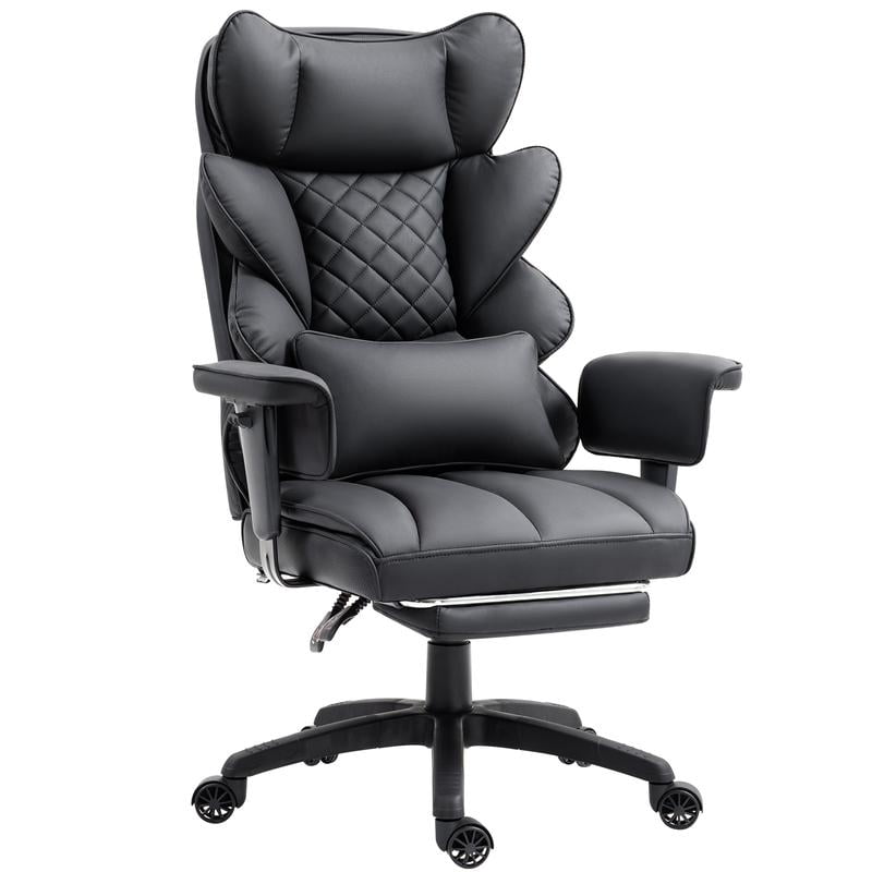 Tall office chair with pocket spring cushion and lumbar support, high ...