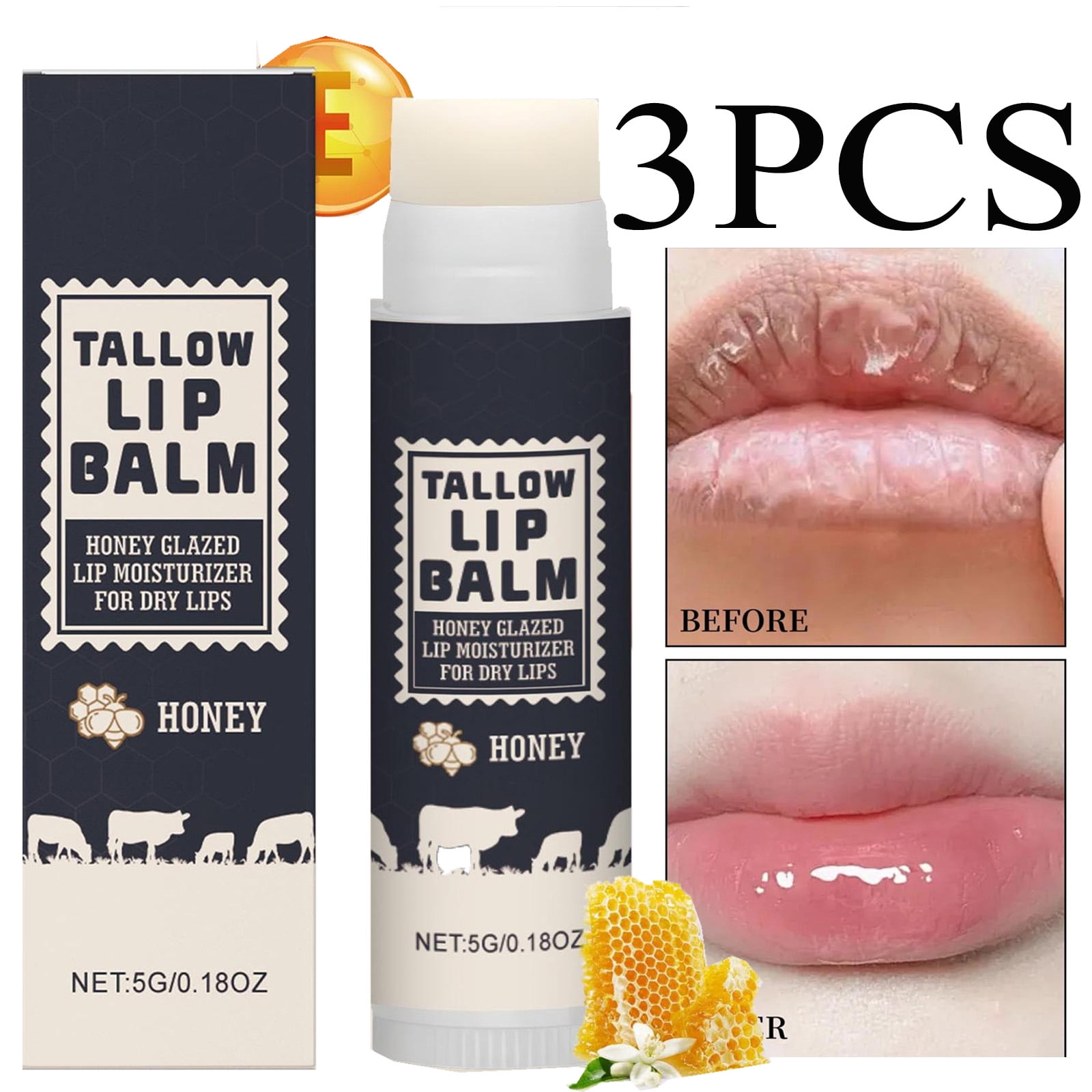 Tall&ow Lip Balm,Tall&ow Lip Balm Organic,Beef Tall&ow Chap&stick,Beef ...