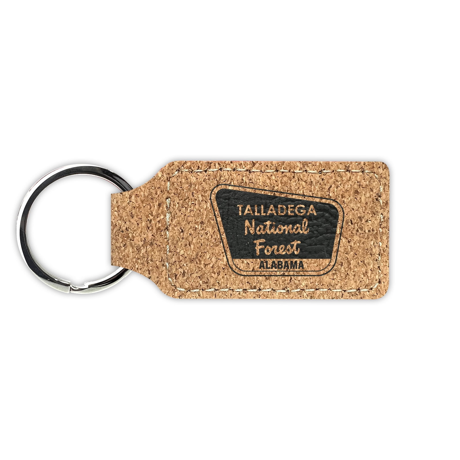 Talladega National Forest Keychain Leatherette Rectangle - Laser ...