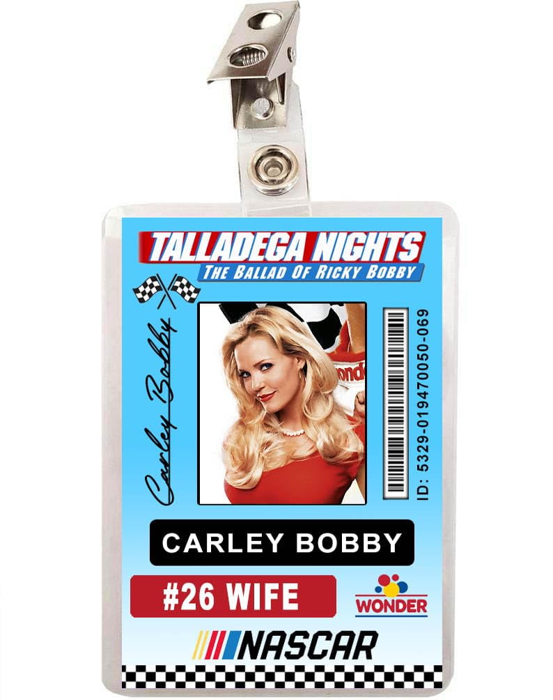 Talladega Nights Carley Bobby Driver ID Badge Name Tag V2 - Walmart.com