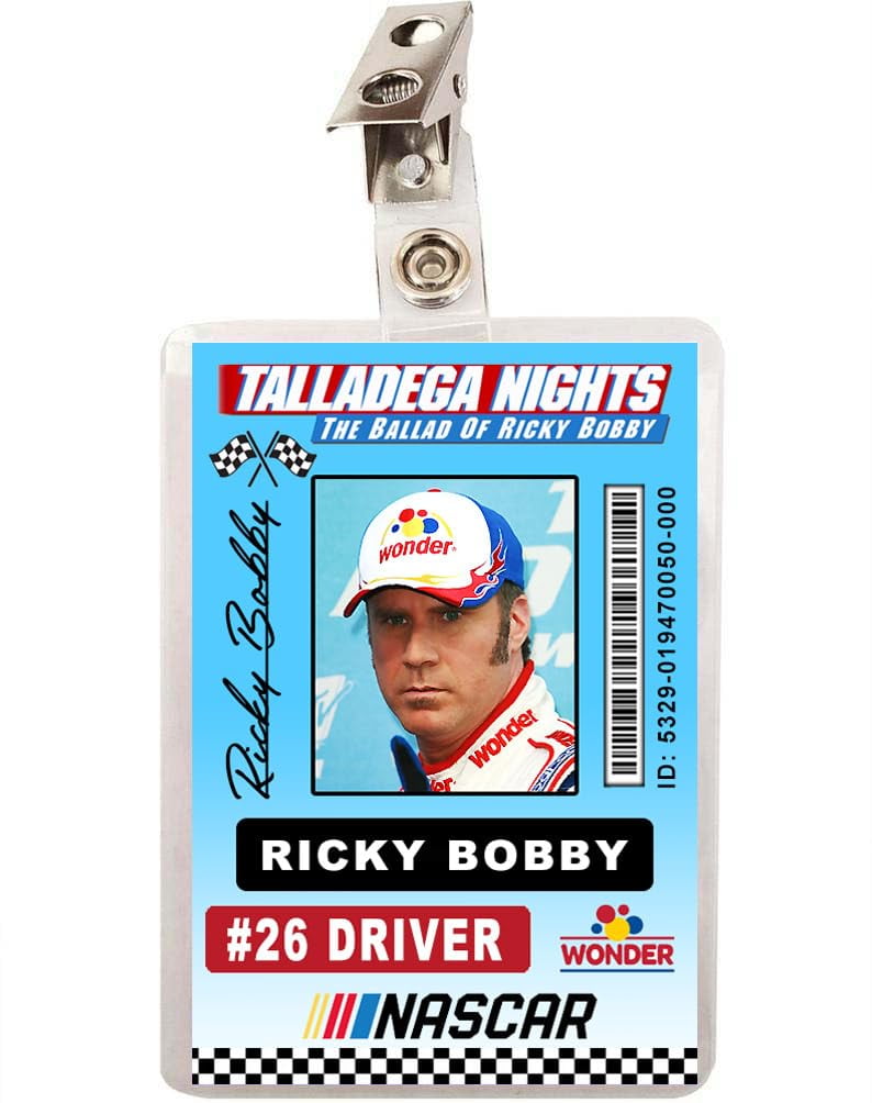 Talladega Nights Ricky Bobby Driver ID Badge Name Tag V2 - Walmart.com