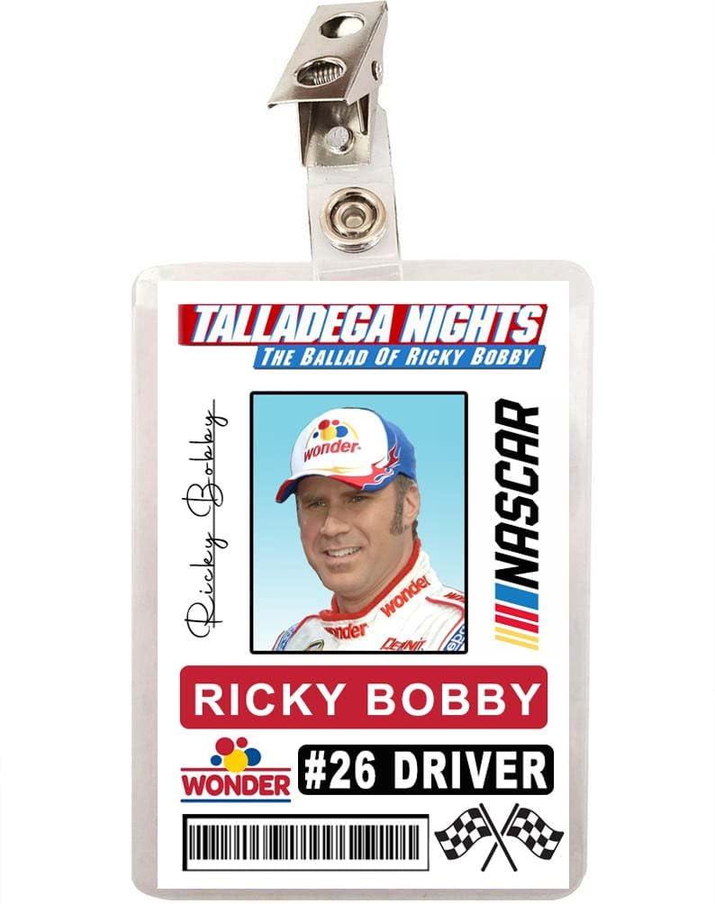 Talladega Nights Ricky Bobby Race car Driver ID Badge - Walmart.com