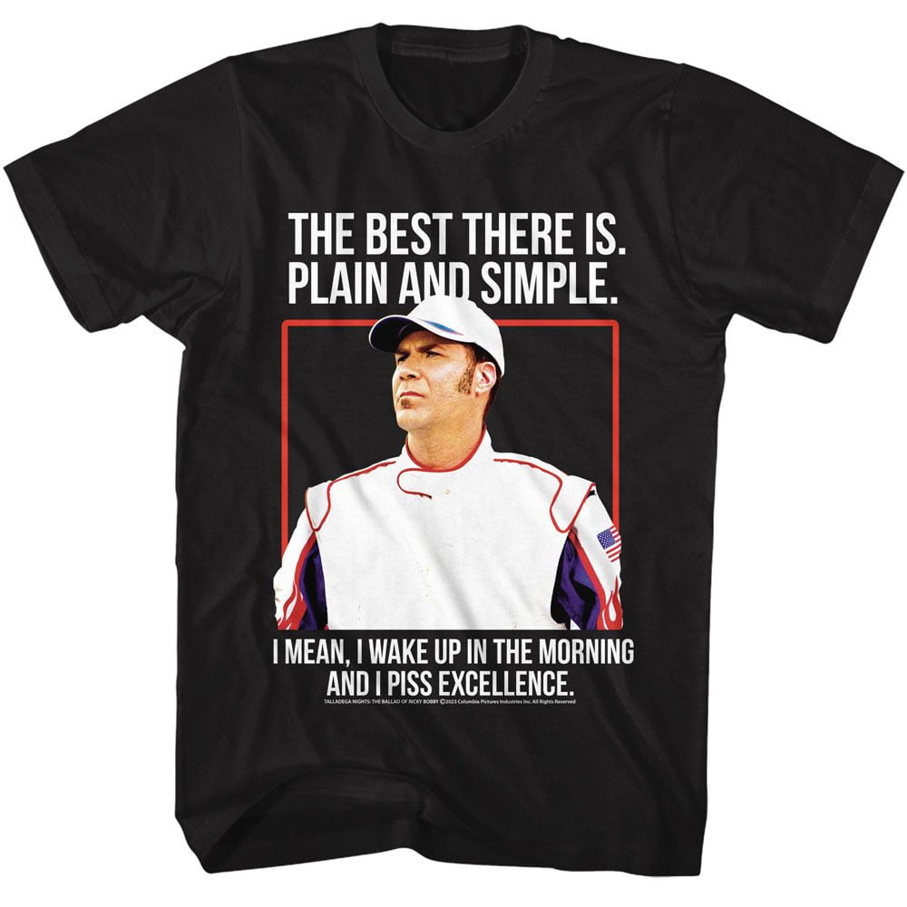 Talladega Nights - The Best There Is - Black Short Sleeve Adult T-Shirt ...