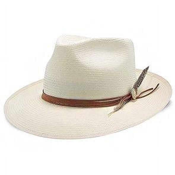 Tallahassee - Stetson Natural Shantung Straw Fedora Hat - Walmart.com