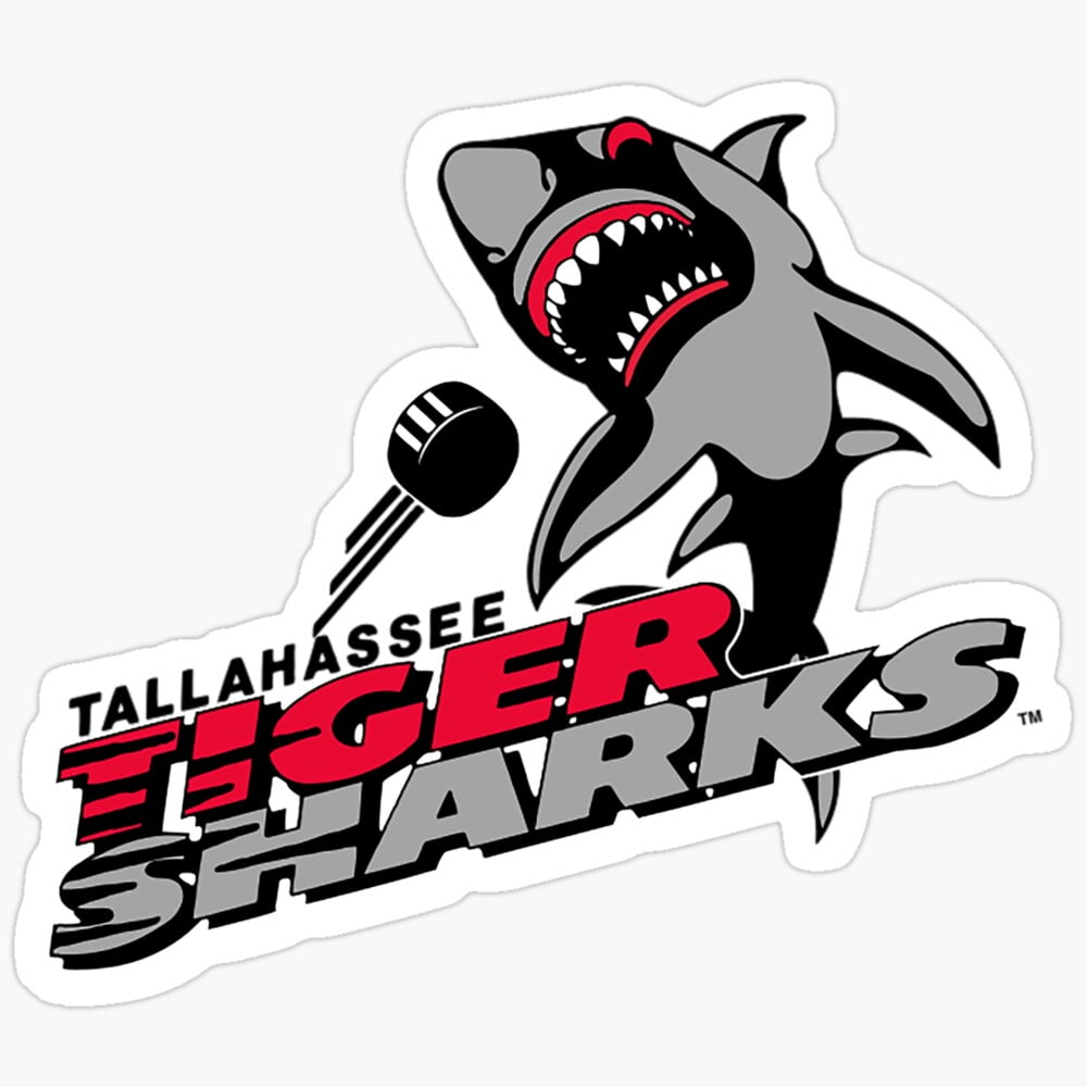 Tallahassee Tiger Sharks Sticker Phone Decal Water Bottle Stickers Car ...