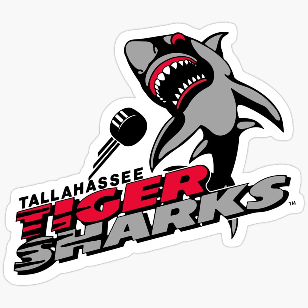 Tallahassee Tiger Sharks Sticker Phone Decal Water Bottle Stickers Car ...