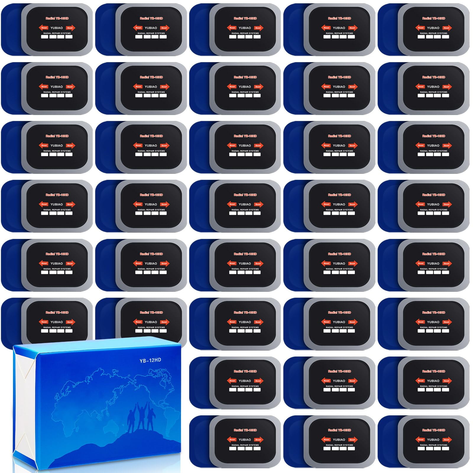 Tallew 80 Pcs Tire Patch 2.56 x 3.15 Inches Rubber Patches Radial ...