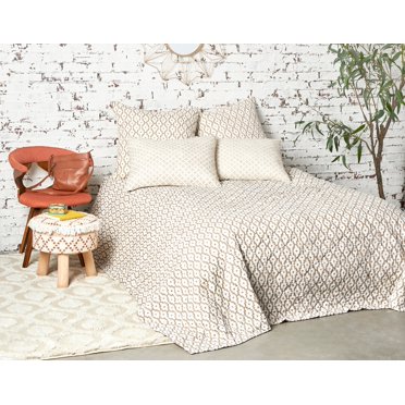 Brielle Home Santa Fe 100% Cotton Duvet Cover Set & Decorative Pillows ...