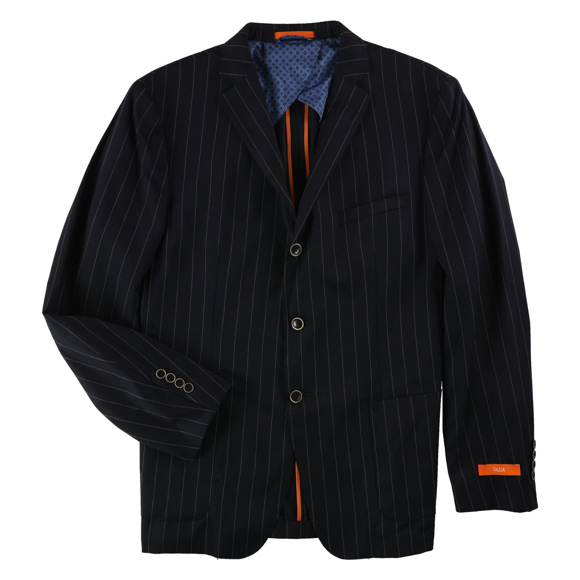 Tallia Mens Slim-Fit Three Button Blazer Jacket, Blue, 42 Regular ...
