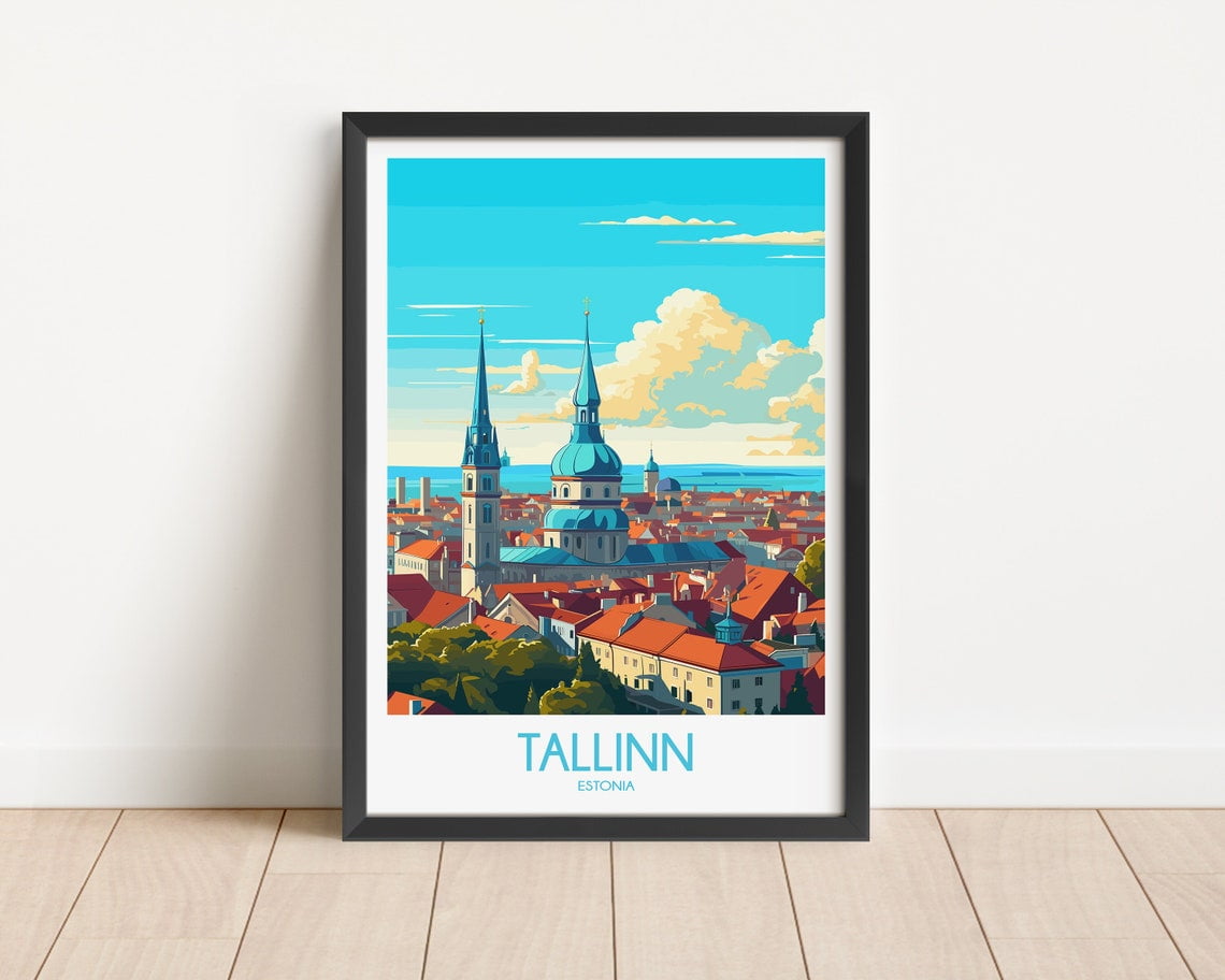 Tallinn Poster Estonia Scenic Travel Wall Art Decor, Unframed Canvas ...