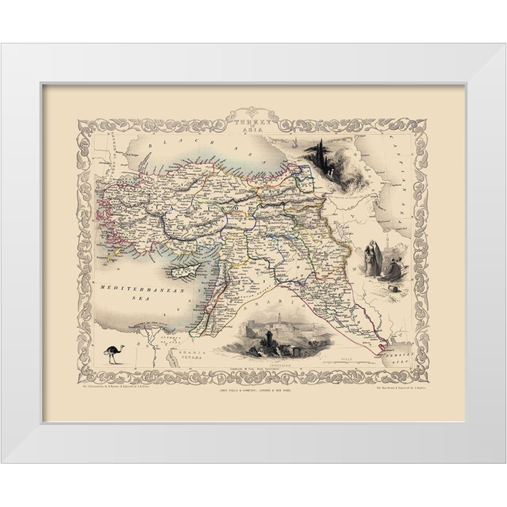 Tallis 32x26 White Modern Wood Framed Museum Art Print Titled - Asia ...