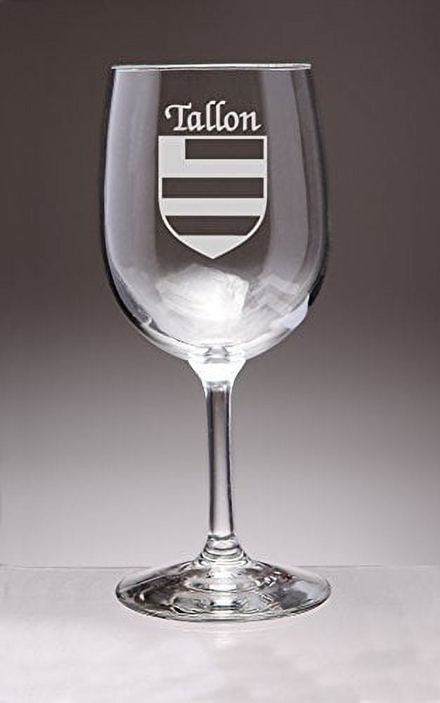 Tallon Irish Coat of Arms Wine Glasses - Set of 4 (Sand Etched ...