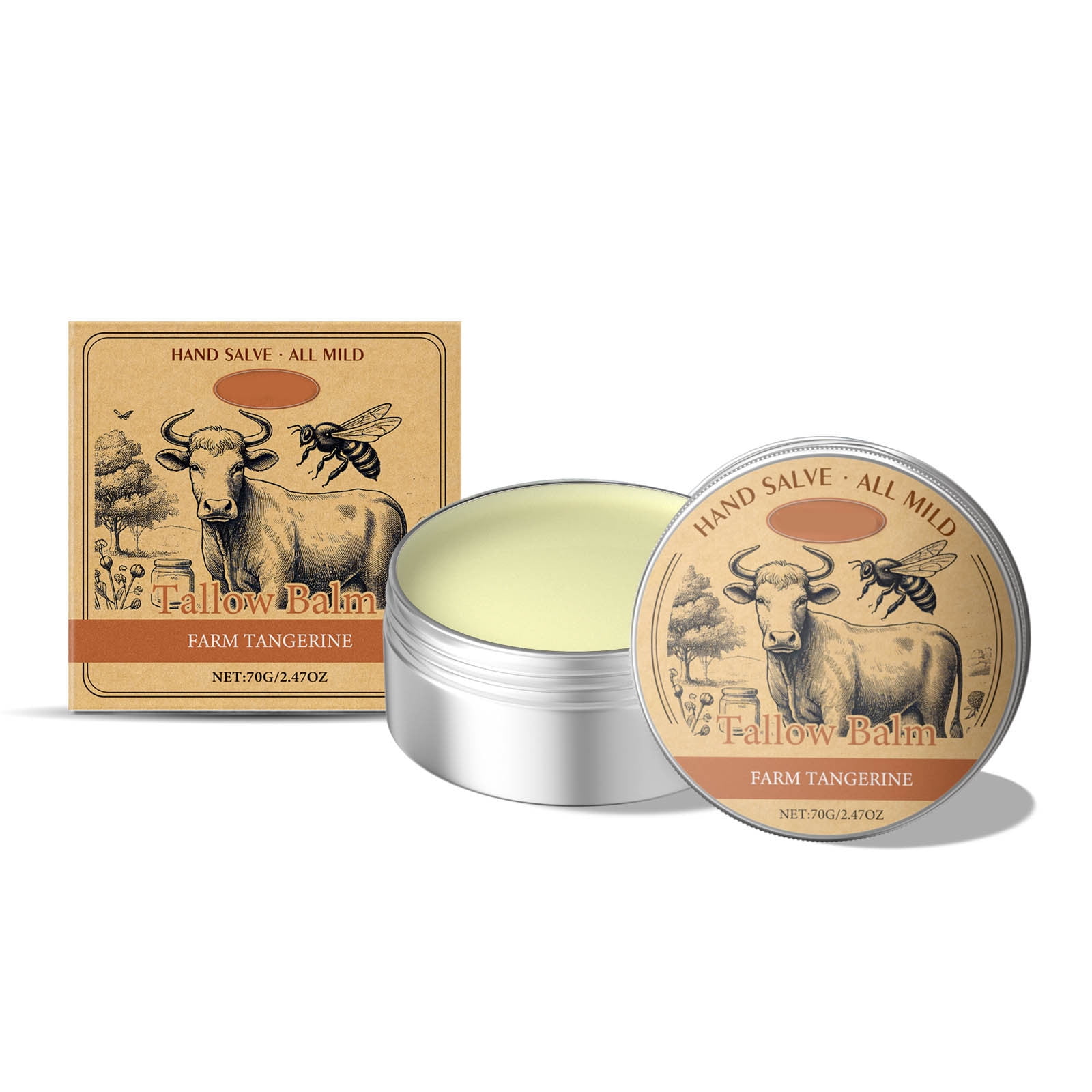 Tallow Balm Fed Beef Tallow Balm with Raw Honey - Moisturizing Cream ...