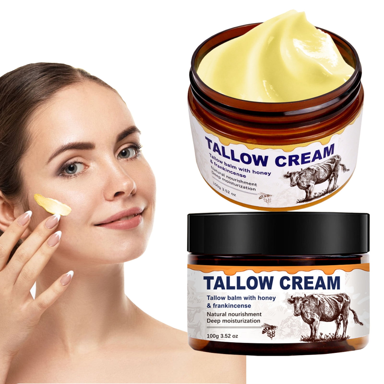 Tallow Cream, Tallow Skincare Balm, Grass Fed Tallow Raw And Honey ...
