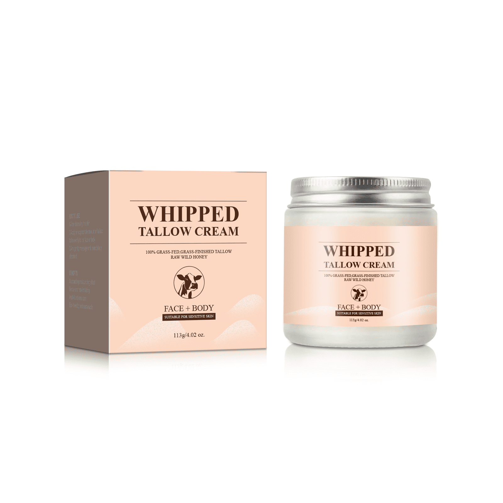 Tallow Face Moisturizer 125G, Whipped Tallow and Honey Balm for Face ...