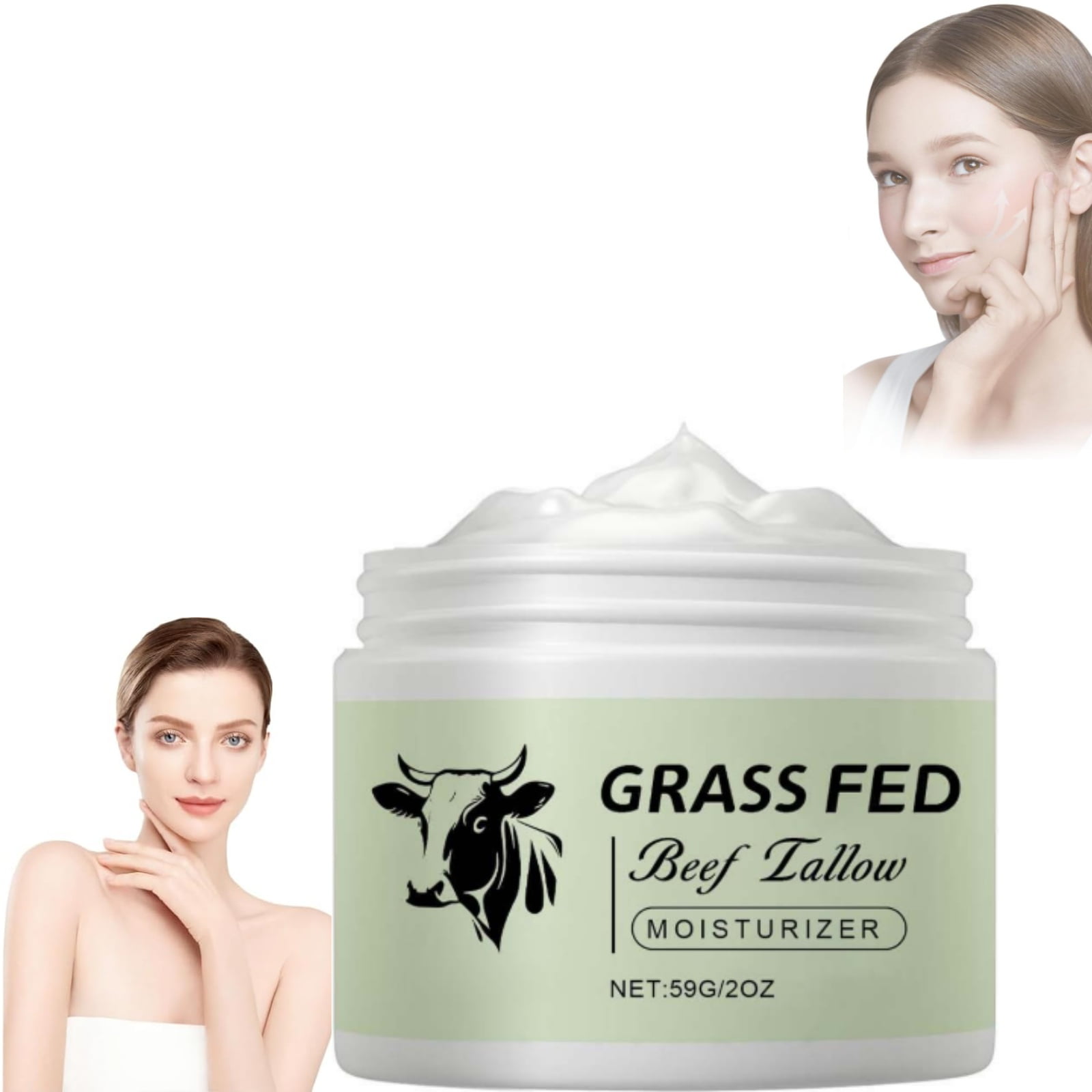 Tallow Face Moisturizer, 2025 New 100% Unscented Organic Grass Fed ...