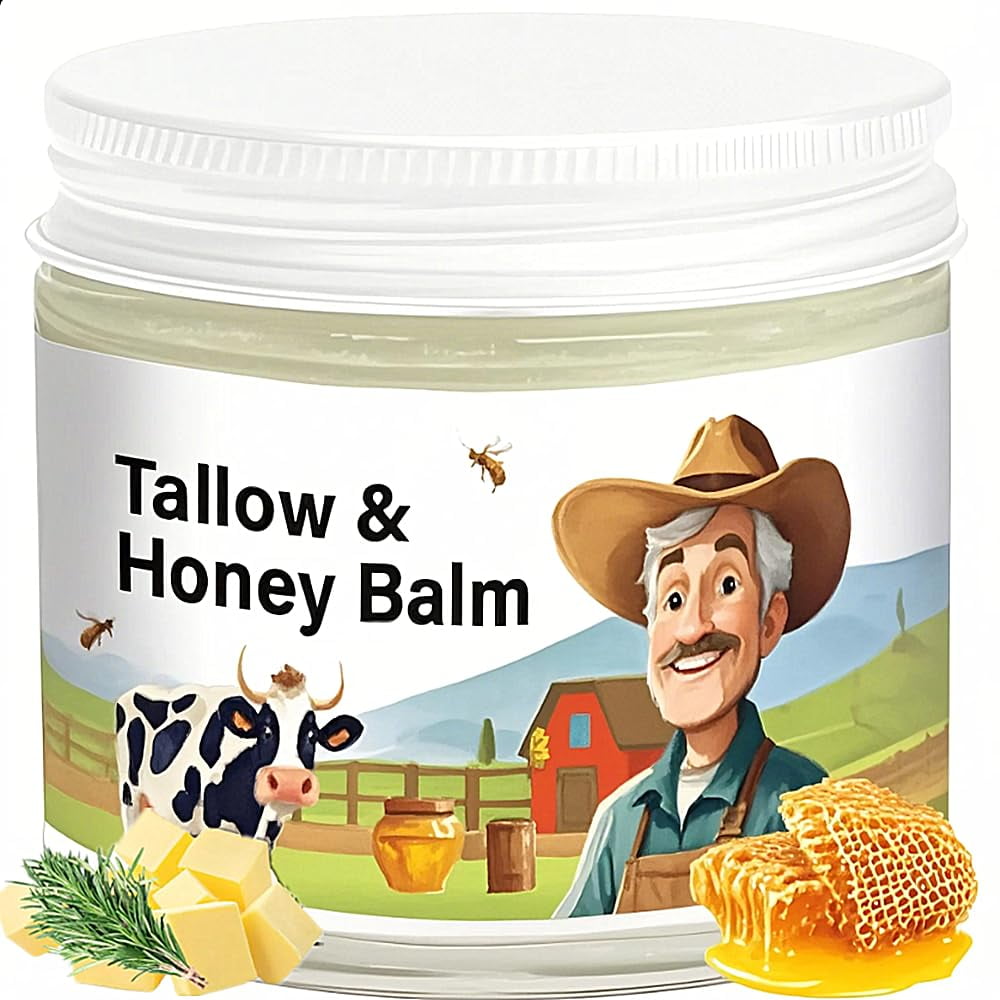 Tallow And Honey Balm, Beef Tallow for Skin, Handmade All-Natural ...