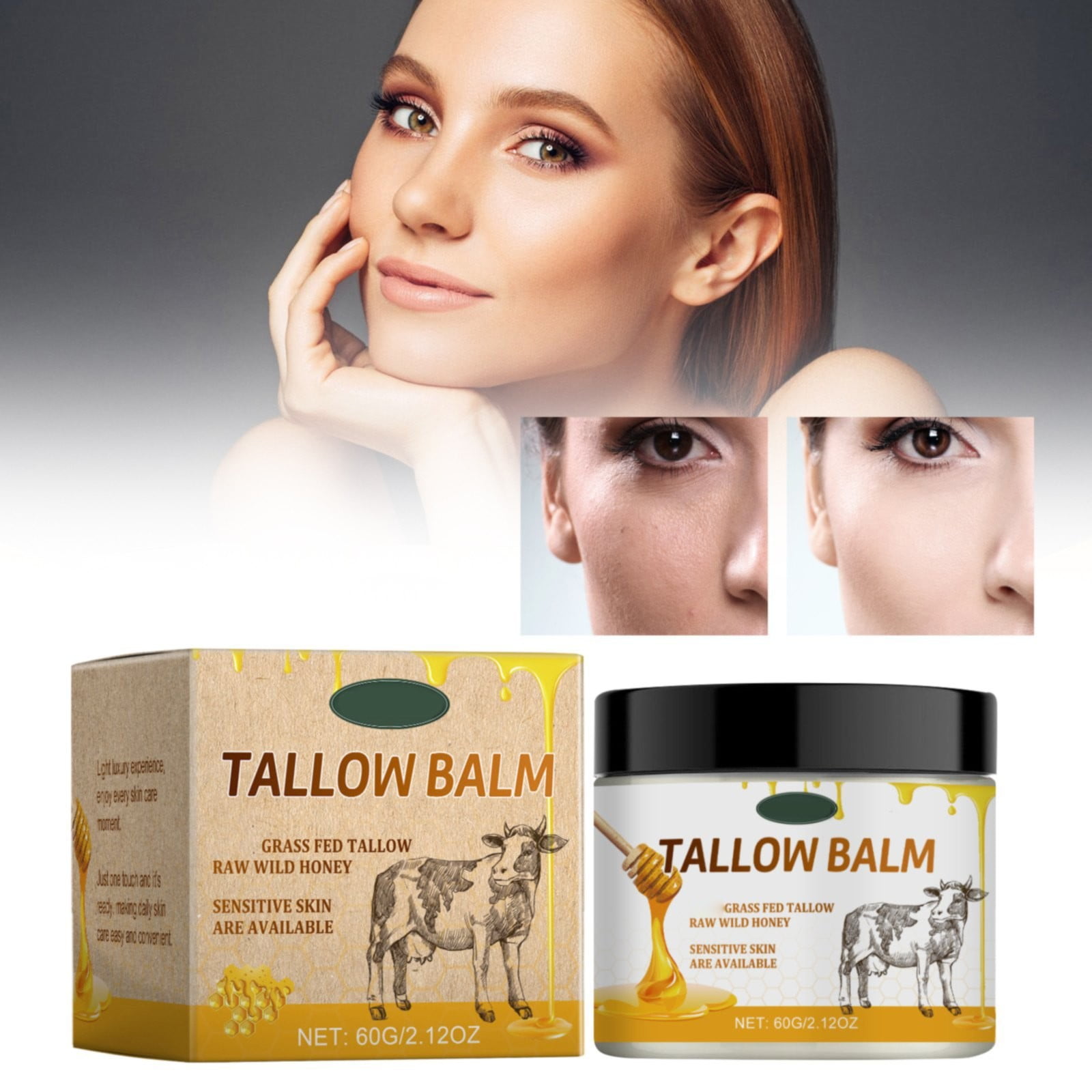 Tallow and Honey Balm, Fed Cow Fat Fragrance Nourishes Moisturizes ...