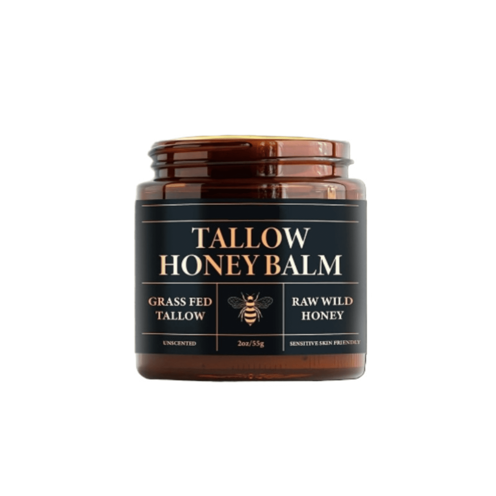 Tallow and Honey Balm, Organic Grass-Fed Beef Tallow Balm with Raw ...