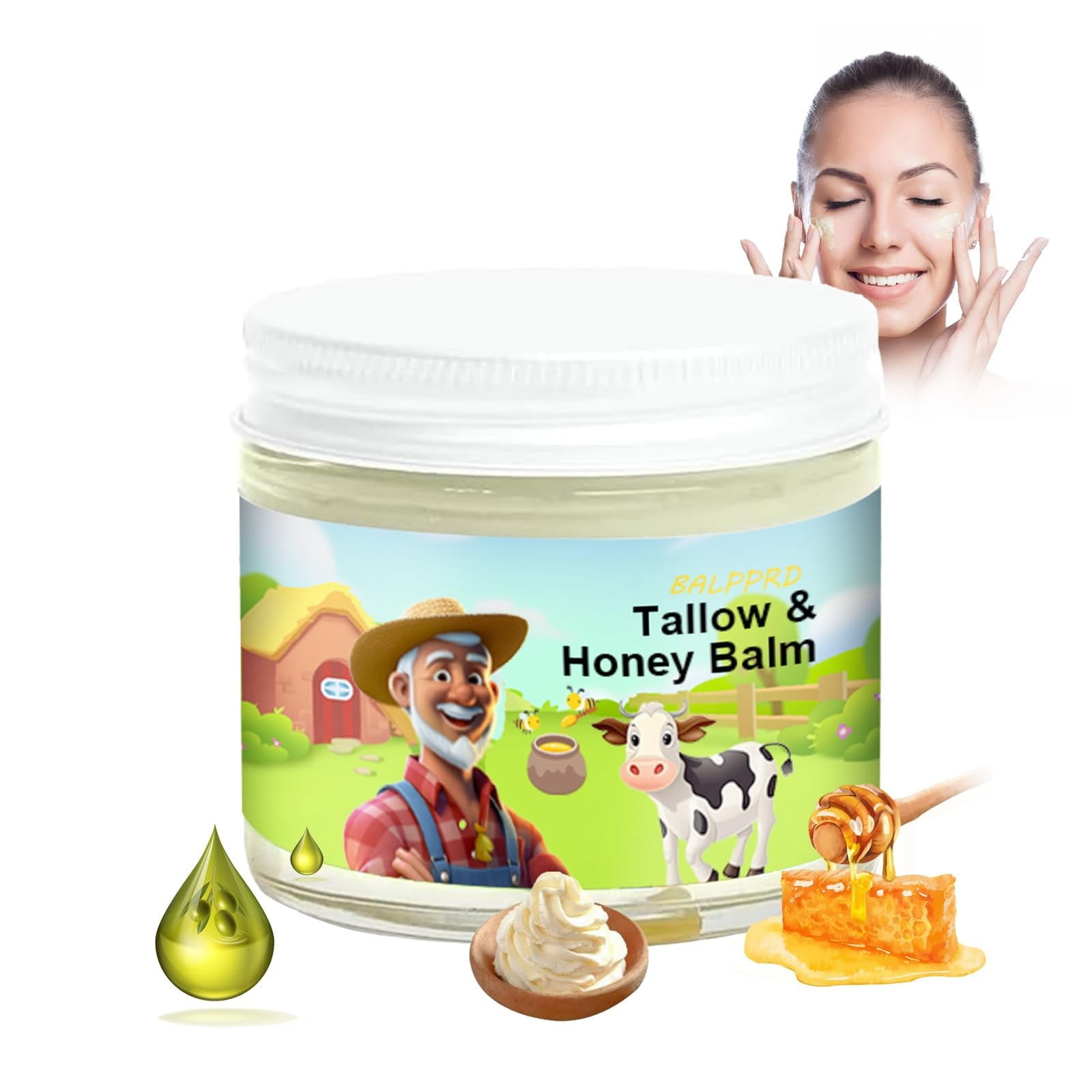 Tallow & Honey Balm, Tallow Face Moisturizer, Beef Tallow for Skin ...