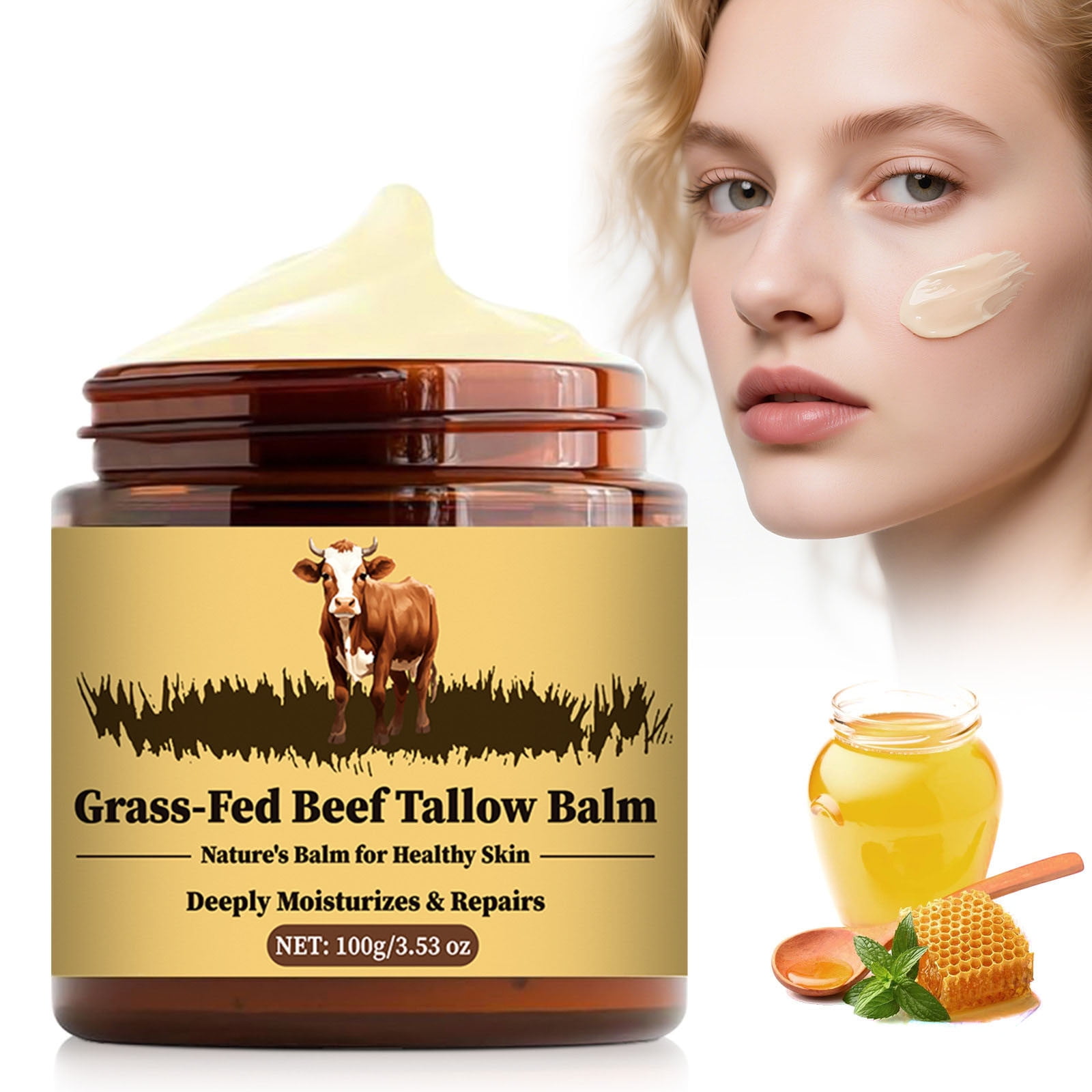 Tallow Moisturizer Cream | Hydrating Antioxidant Body Cream with Grass ...
