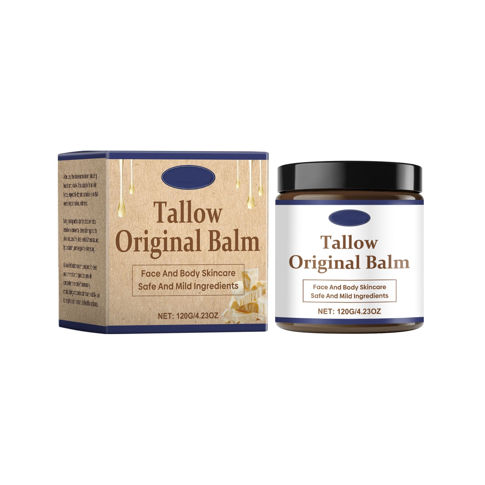 Tallow Original Balm Organic Grass Fed Beef Tallow Cream Natural Beef