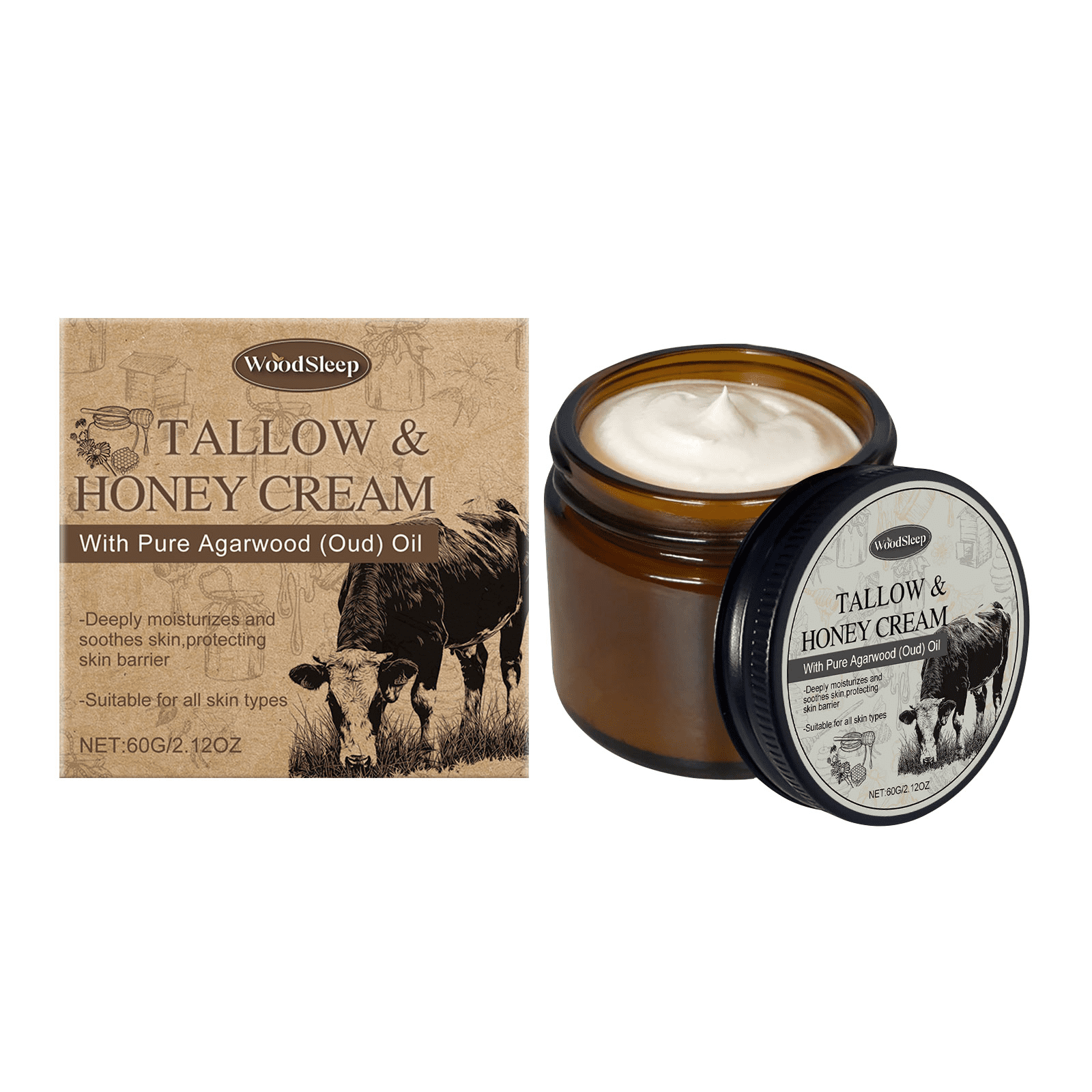 Tallow Skin Care Cream Nourishes and Moisturizes Body Skin Relieves ...