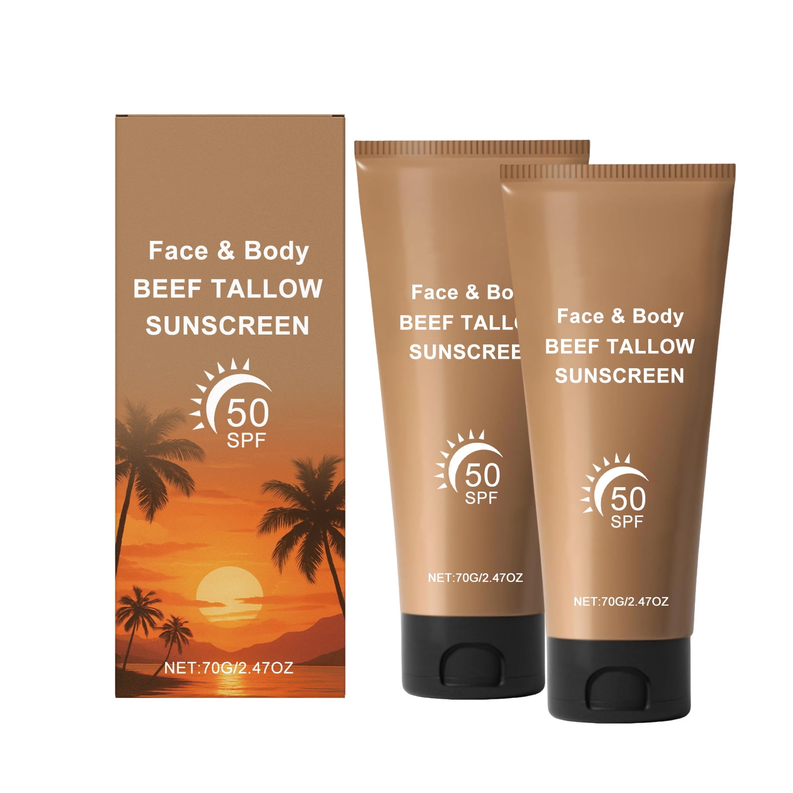 Tallow Sunscreen Non Greasy Organic Natural Sol Beef Tallow for Skin ...