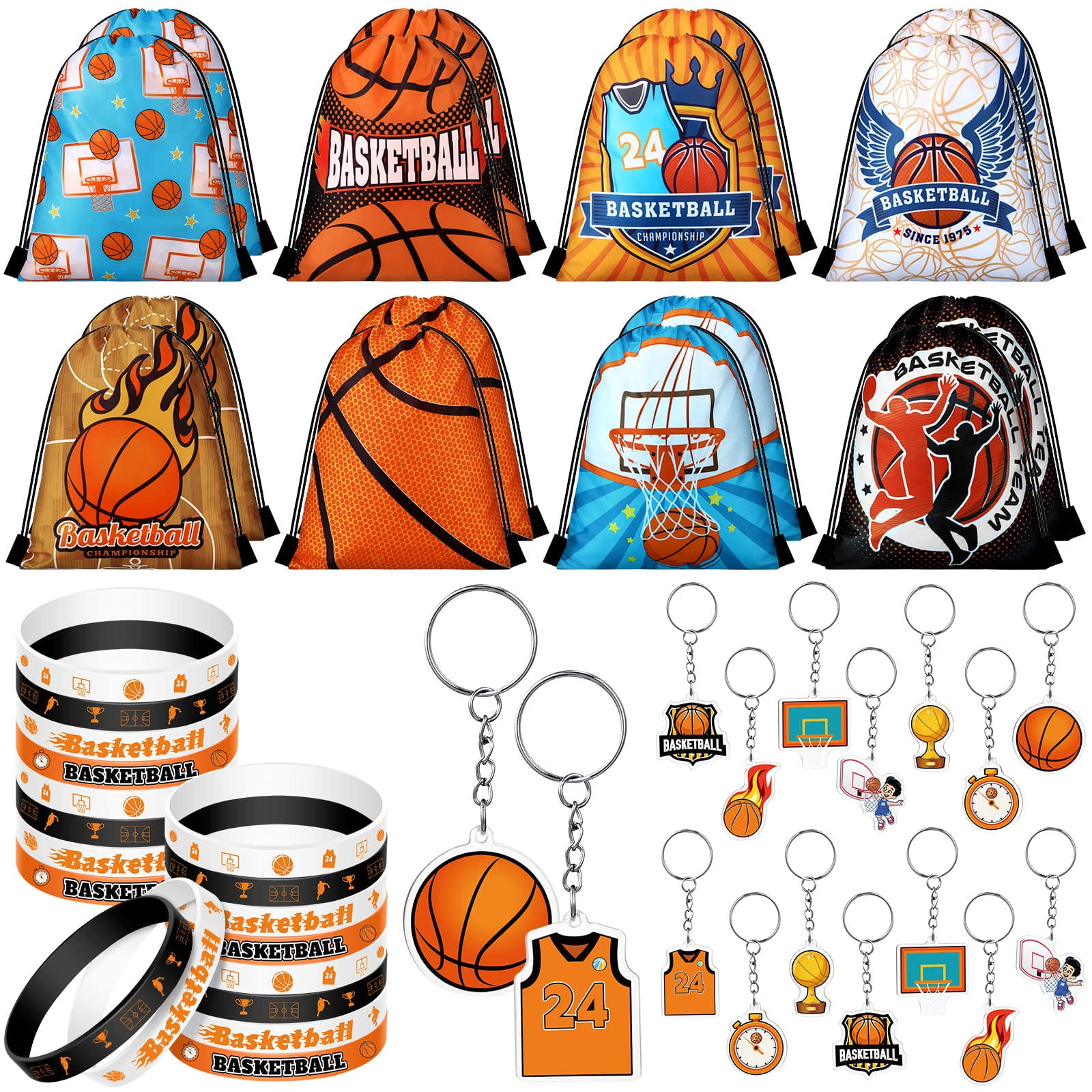 Talltalk 48 Pcs Basketball SSF20 Party Favors Sports 16 Gift Bags ...