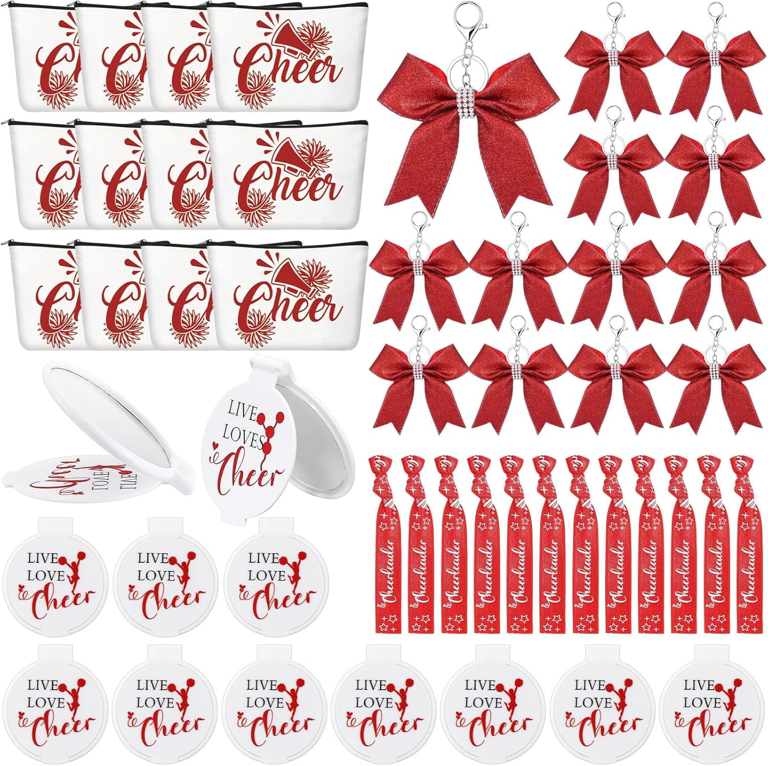 Talltalk 48 Pcs Cheerleader Gifts Set Cheer Gifts Bulk for Team 12 ...