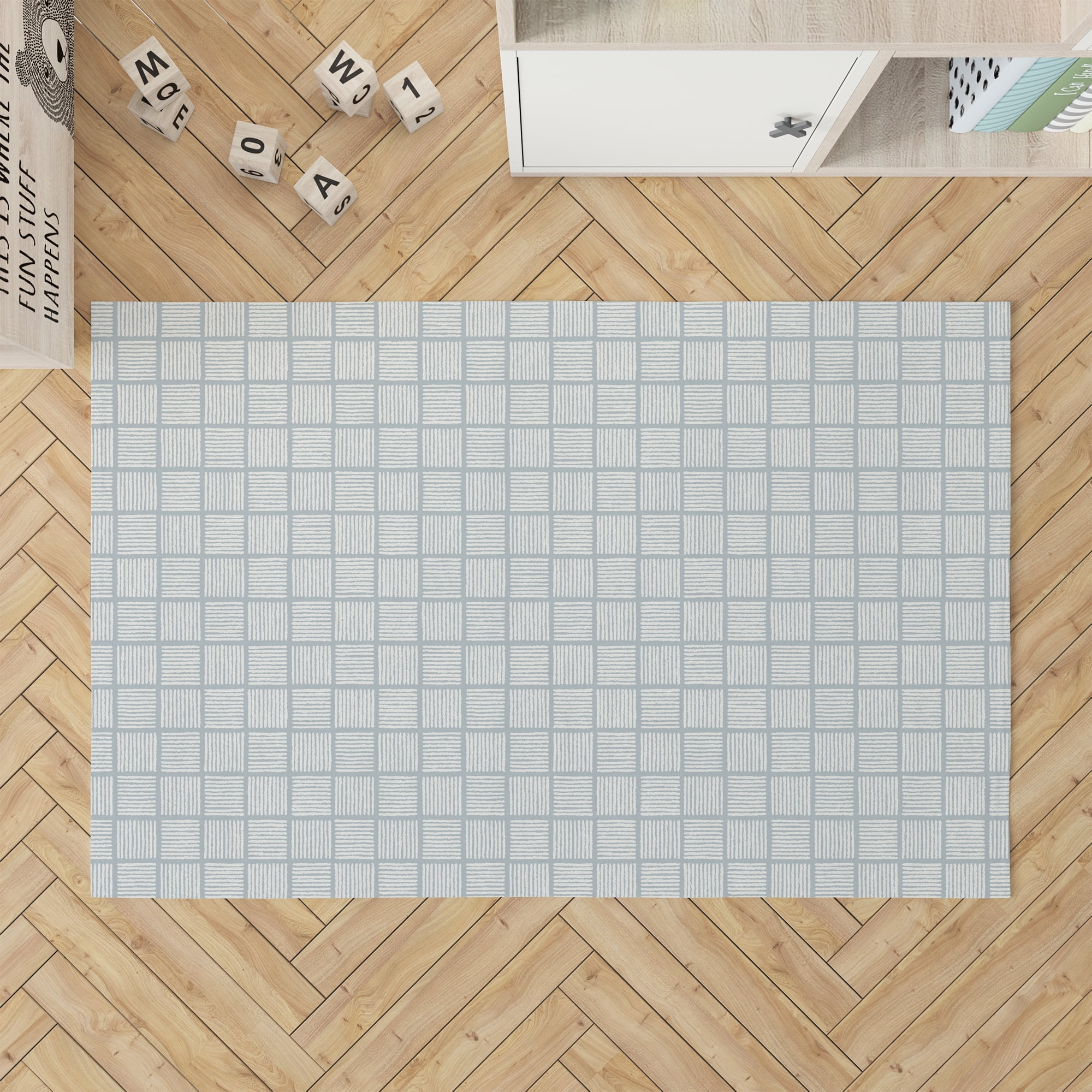 Tally Blocks Slate Blue Kids Play Mat - Walmart.com