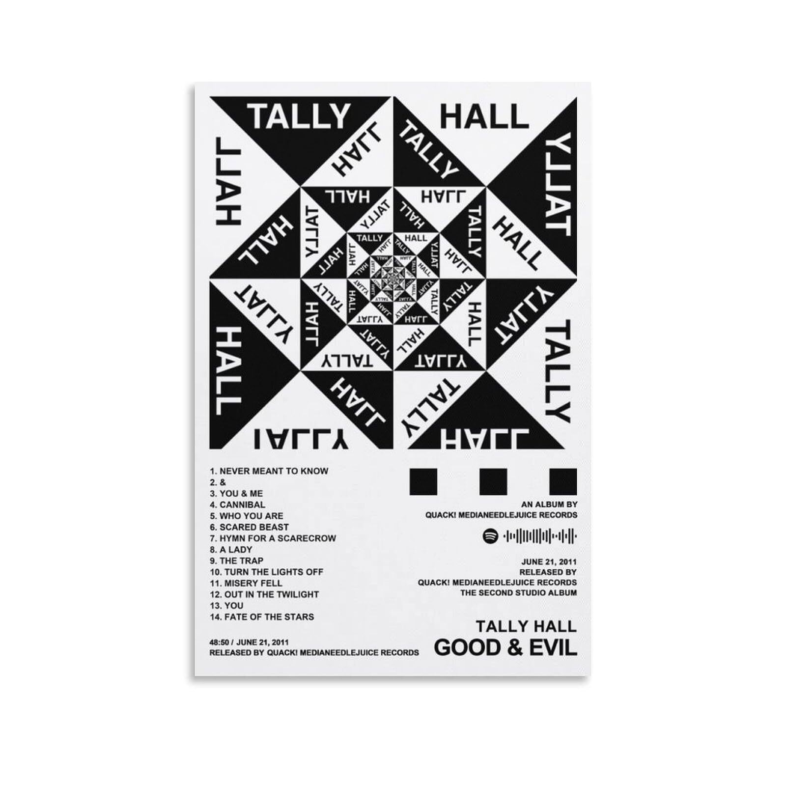 Tally Hall Good & Evil Album Cover Canvas Poster Print Music Posters ...